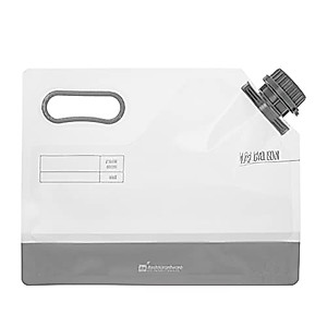 Restaurantware Cater Tek 1/2 Gallon Water Containers 10 Drink Bags - Collapsible Includes Tamper-Evident Caps Clear Plastic Beverage Bags For Catered Events Camping or Hiking Durable Handle