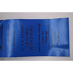 Xtreme (Pack of 10) 2" X 8 Ft Lasso Strap with D Ring Auto Tie Down