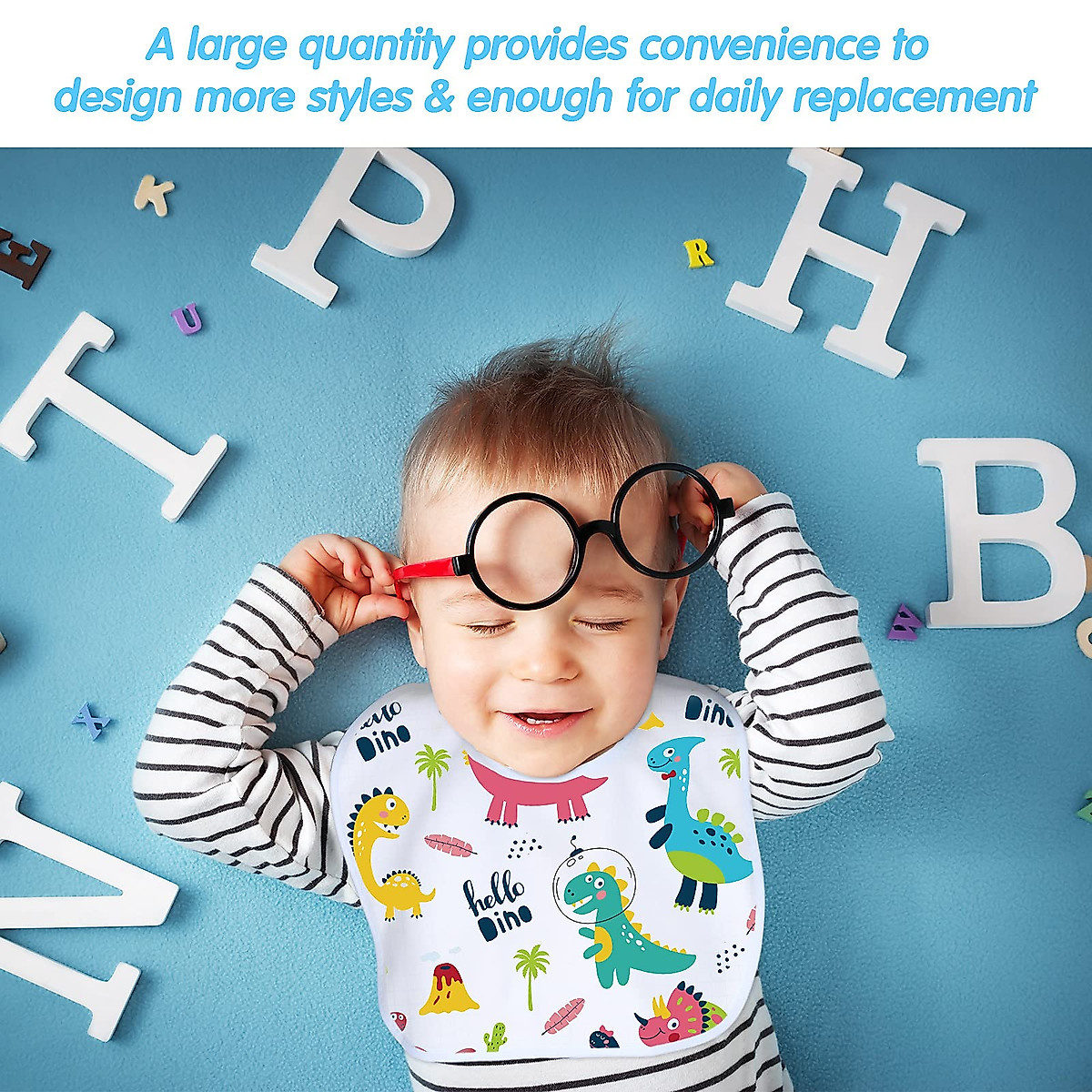 HooLing 12 Pieces Sublimation Blank Baby Bib White Blank Baby Bib Reusable Heat Transfer Printing DIY Baby Newborn Crafts Gifts, 30 x 27 cm