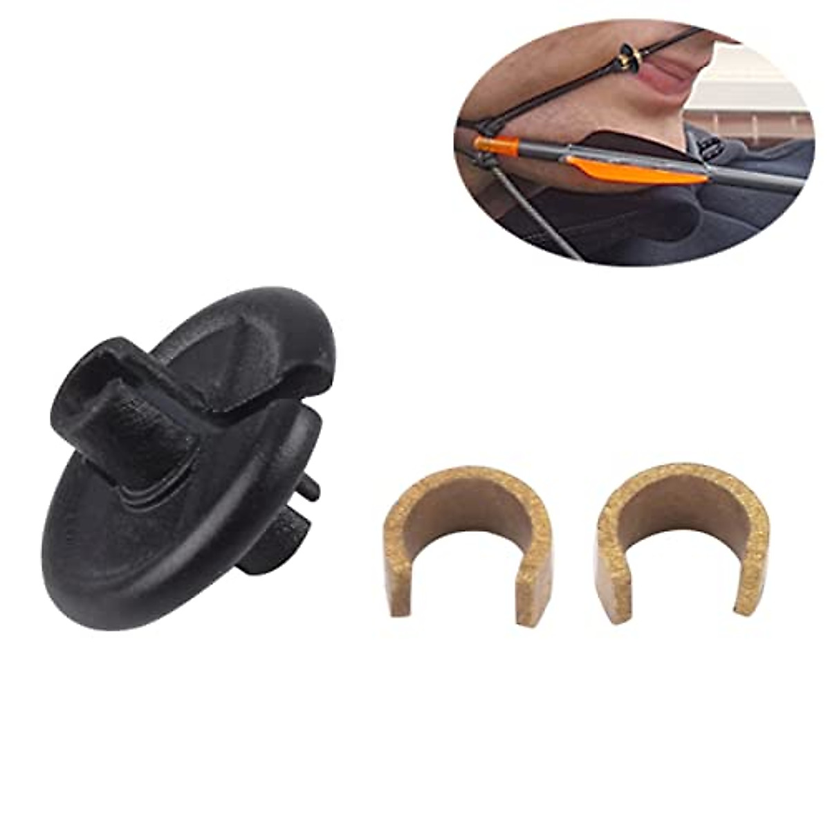 NBCGGS Archery Kisser Bow Kisser Button Clips,Slotted Design,9/16" Diameter,1 Pack