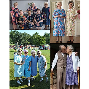 Ekouaer Womens Nightgown Short Sleeve House Dress with Pockets-Floral Print Mumu Dress Green Feather, 3X-Large