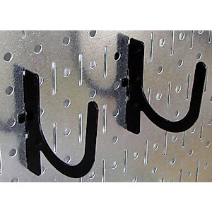 Wall Control 30BAS300GVB 4-Feet Metal Pegboard Basic Tool Organizer Kit with Galvanized Toolboard and Black Accessories, Metallic