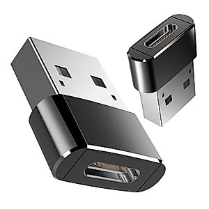 USB to USB C Adapter 2 Pack,USB C Female to A Male OTG Charger Type C Converter for Apple Watch Ultra iWatch 7 8 9,iPhone 15 Pro Max 14 13 12 11 15 Plus,AirPods,iPad Air,Samsung Galaxy S23 S22
