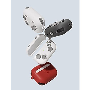 Oasiland Case Compatible with Airpods Pro (2nd Generation) and Airpods Pro (1st Generation), Gaming Controller Style Case with Key Chain Soft Silicone Protector 3D Fashion Cartoon (Black)