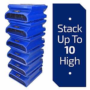 OdorStop OS1400 Heavy Duty Low Profile Air Mover with Lighted End