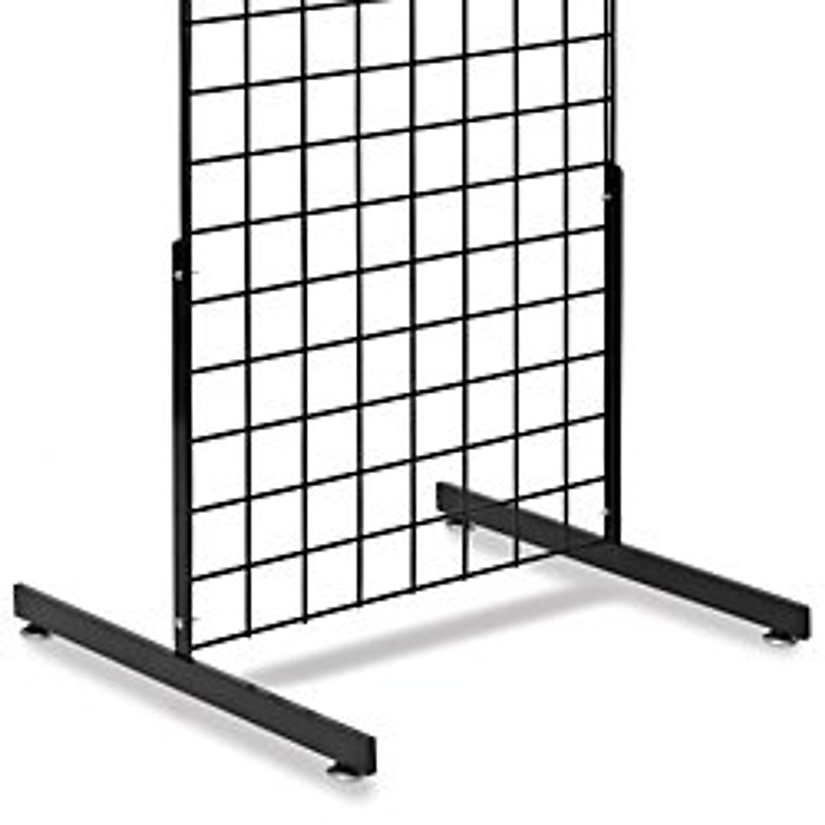 Only Garment Racks #1900B(1) + #1918B(1PR.) Grid Unit, 2' x 6' with Legs, Black