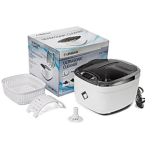 LifeBasis Ultrasonic Jewelry Cleaner Ultrasonic Cleaner Machine 850ml (28 Ounces) LCD Screen with 5 Digital Timer Watch Stand CD Holder for Jewelry CD DVD Watches Glasses Makeup Brush