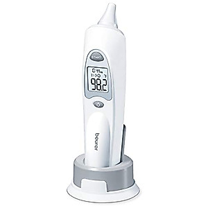 Beurer Digital Ear Thermometer - Measures Body, Room & Object Thermometer for Babies, Toddlers & Adults, FT58