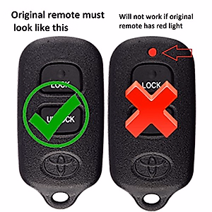 KeylessOption Replacement 2 Button Plus Panic Keyless Entry Remote Control Key Fob Compatible with HYQ12BAN, HYQ12BBX