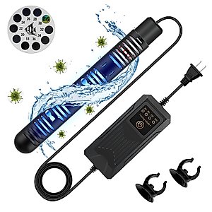 Aquarium Clean Light,13W Aquarium Algae Bloom Clean Light with Timer,Submersible Waterproof Lamp for Fish Tank Pond，Water Clean Green Clear Waterproof Clean Lamp for Sump Swim Pool