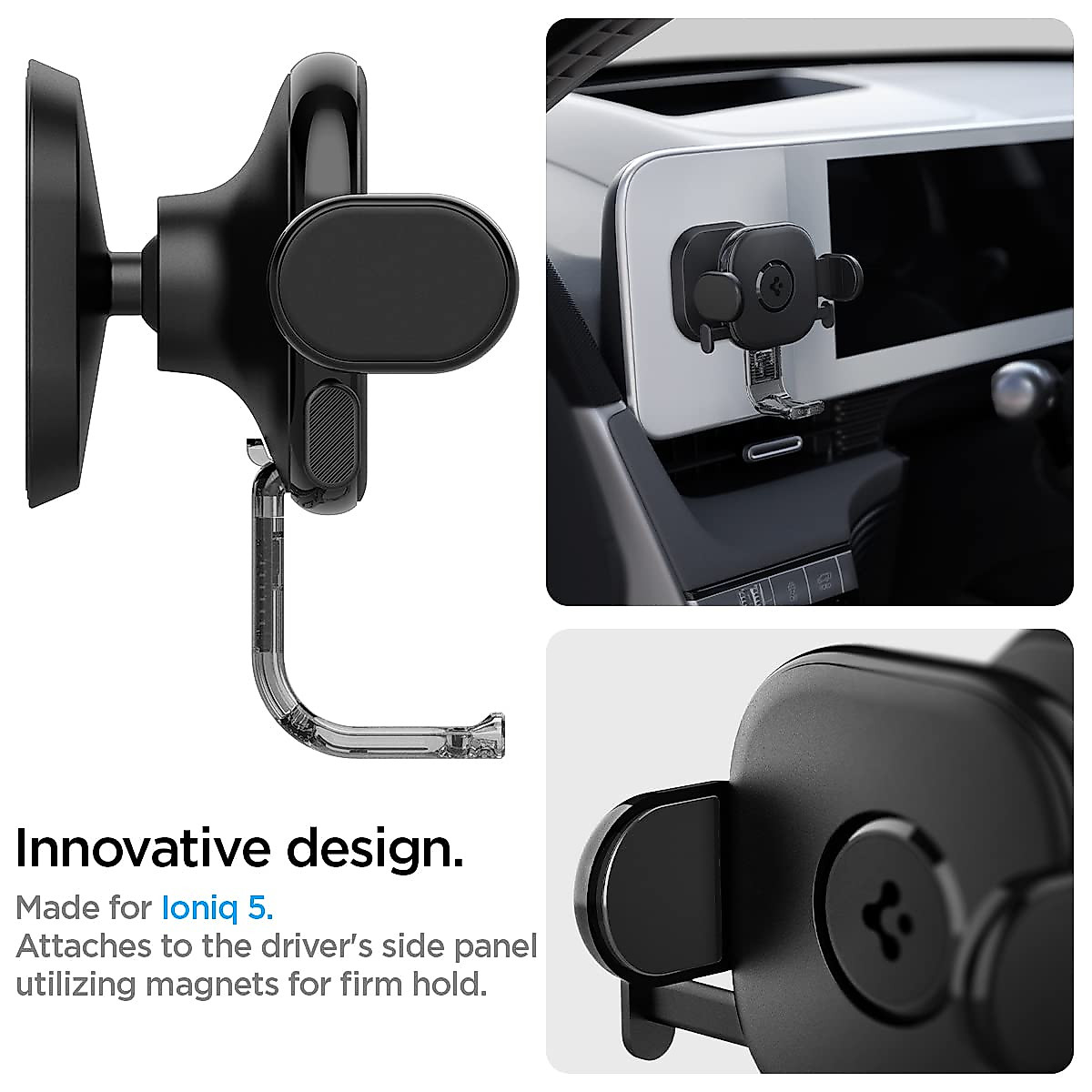 Spigen OneTap Universal Designed for Ioniq 5 2024 2023 2024 Dashboard Car Mount (Magnetically Attaches to Ioniq 5's Dashboard)