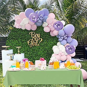 2 Pcs Sage Green Tablecloth Plastic 54 ×108 Inches Rectangle Sage Green Tablecloth Disposable Plastic Waterproof Table Cover for Outdoor Picnic, Kitchen, Holiday Birthday Wedding Baby Shower Party