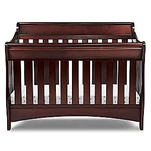 Delta Children Bentley S Series 4-in-1 Convertible Baby Crib, Black Cherry Espresso