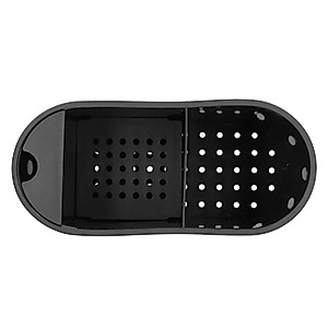 Utensil Holder, Kitchen Utensil Holder with Bottom Holes for Kitchen Counter (H7.1” x W3.8”x L8.7”), Stainless Steel Cooking Utensil Holder, Stylish Countertop Organizer and Kitchen Decor Caddy