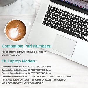 Futurebatt F3YGT Laptop Battery for Dell Latitude 7480 7390 7280 7290 7380 7490 E7280 E7480 E7490 12 7000 13 7000 14 7000 Series F3YGT 2X39G DM3WC 0DM3WC