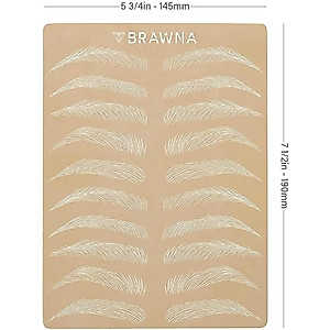 6 pcs Microblading Practice Skin - Inkless Double Sided Practice Skin For Eyebrow Tattoos - Fake Skin Sheets - Microblading Supplies - Microshading Kit - PMU Supply