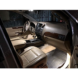 AUTOGINE 11 Piece White Interior LED Lights kit for 2008-2020 Ford F250 F350 Super Duty Super Bright 6000K Interior LED Light Bulbs Package + Install Tool