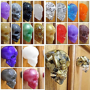 White Skull Door Knobs Drawer Knobs (Set of 2)
