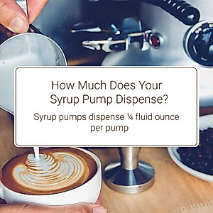 Monin - Syrup Pump, Only Compatible with 750 Milliliters Glass Bottles of Monin Syrup, Tip Cover Included, Approximately ¼ Fluid Ounce Per Pump