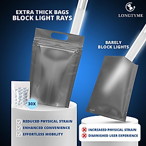 29.6 Mil,1 Gallon Mylar Bags-Mylar Bags 1 Gallon-Gallon Mylar Bags-1 Gallon Mylar Bags for Food Storage-Mylar Food Storage Bags(Pack of 30)