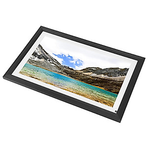 Electric Album, 100‑240 V, Auto Photo Rotation, 15.6 in. Electric Photo Frame Wooden Frame for Home (US Plug)