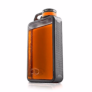 GSI Outdoors, Boulder Flask, Rugged and Shatter-Resistant, Outdoor Hip Flask, Graphite, 10 Fluid Ounces