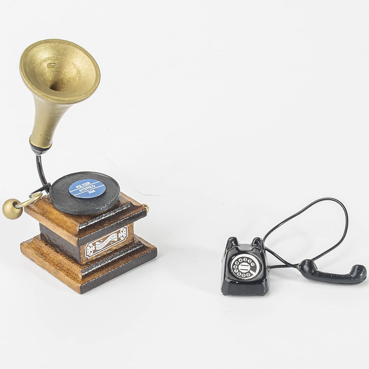 5 Pieces Miniature Furniture Set for 1/12 Scale Set (Vintage Style)