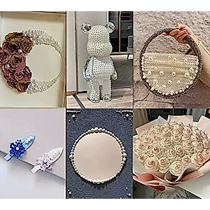 380pcs Art Faux Pearls Undrilled Faux Pearls No Hole Imitation Round Pearls Beads Loose Pearls Decorative Bulk Filler Beads for Jewelry Making, Crafts DIY, Table Scatter, Home Decoration (White 10MM)