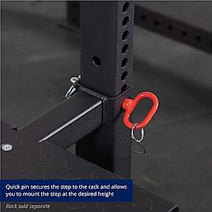 Titan Fitness T-3 Series Rack Mounted Step-Up Platform, 22" x 15" Diamond Plate Platform, 550 LB Capacity