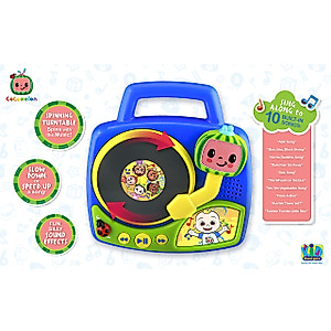 eKids Cocomelon Toy Turntable for Toddlers with Built-in Nursery Rhymes and Sound Effects for Fans of Cocomelon Toys