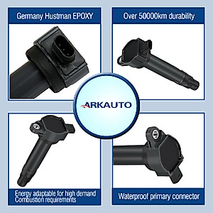 6PCS ARKAUTO IGNITION COIL ARK-IG502 UF502 04606869AB FOR Dodge Stratus Magnum Journey Grand Caravan Charger Challenger Avenger Chrysler Town & Country Sebring Cirrus 300 2.7 3.5 4.0 V6