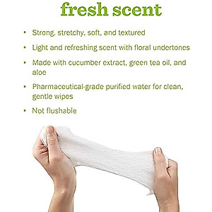 Amazon Elements Baby Wipes, Fresh, 80 Count, Flip-Top Packs