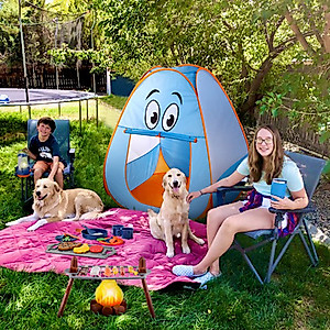 Kids Camping Set with Tent for 2 Toddlers-Kids Camping Toys for Kids 3-5 with Pop up Play Tent-Indoor Outdoor Pretend Camping Toys