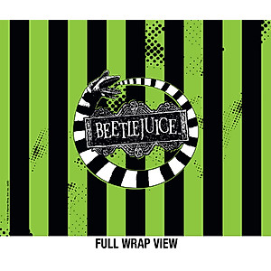 Beetlejuice OFFICIAL Beetle Worm 24 oz Insulated Canteen Water Bottle, Leak Resistant, Vacuum Insulated Stainless Steel with Loop Cap, Black