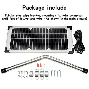 10 Watt Solar Panel Kit Compatible with Mighty Mule Automatic Gate Openers Replace# FM123