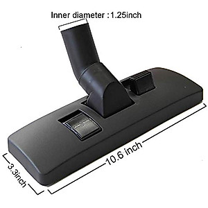 EZ SPARES 1 1/4 inch 32mm Universal Vacuum Cleaner Euro Floor Brush Head Brush Attachment For Floor and Carpet Combo Tool New Designed to Fit Hoover, Eureka, Rainbow,Shop VAC
