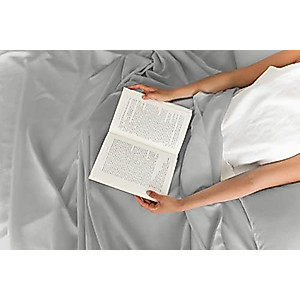 Queen Size Sheet Set - Breathable & Cooling Sheets - Hotel Luxury Bed Sheets - Extra Soft - Deep Pockets - Easy Fit - 4 Piece Set - Wrinkle Free - Comfy - French Grey Bed Sheets - Queen Sheets