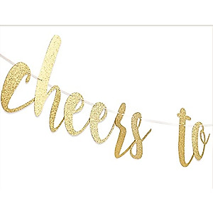 Cheers to 70 Years Banner - 70th birthday banner，happy 70th birthday banner,70th anniversary banner,70th birthday banner for men/women,70 Party Decorations banner