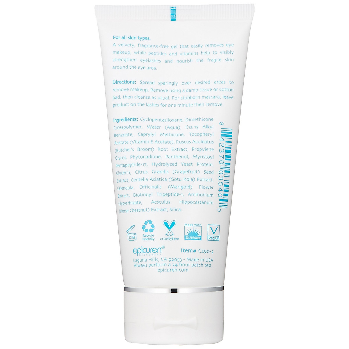 Epicuren Discovery Crystal Clear Eye Makeup Remover, 2.5 oz.