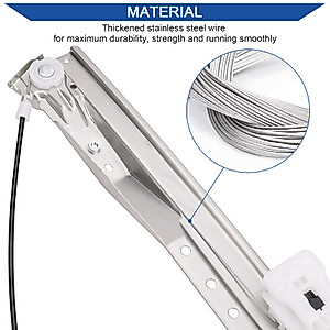 Obaee 749-508 Front Driver Side Power Window Lift Regulator Without Motor Compatible with Chrysler Town & Country Dodge Grand Caravan Ram C/V Volkswagen Routan Replace OE 68030655A