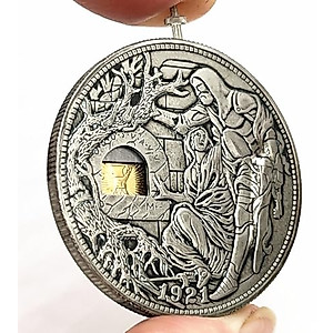 USA Movable Mechanical Coin Hobo Nickel Morgan Dollar Holy Grail Wandering Removeable Sword Amazing Art Collectible Creative Gift Handmade Commemorative
