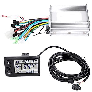 Junluck Electric Brushless Controller+Waterproof LCD Display Panel, 450W Electric Bicycle E-Bike Scooter Brushless Controller Kit Mountain Bike Speed Controller(24V)