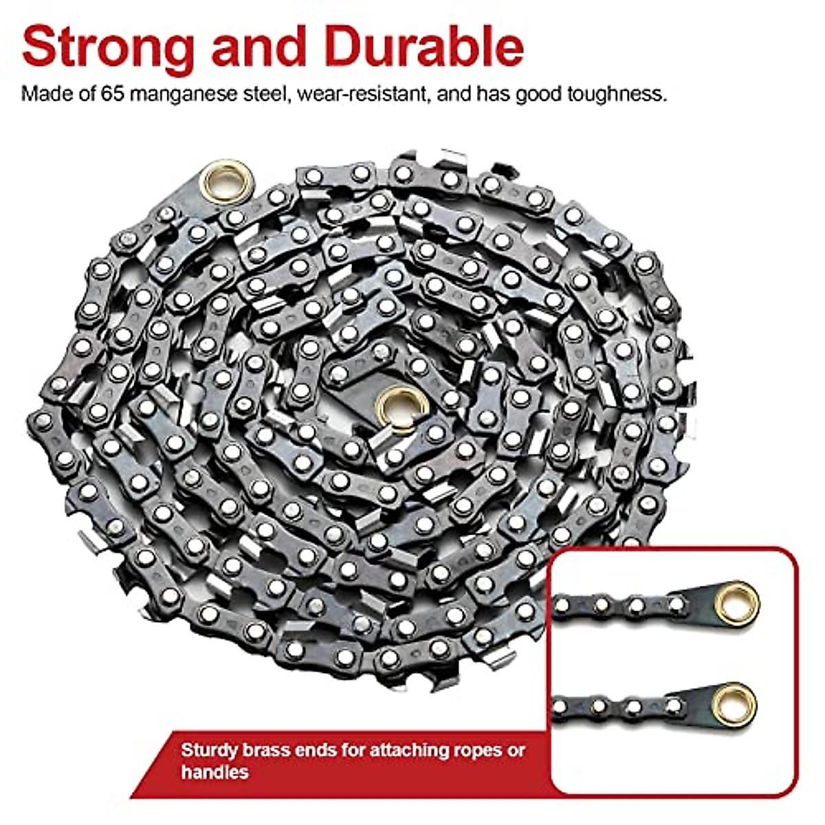 Rope saw PANGZHENG 55 Inch High Reach Tree Limb Hand Rope Saw, 70 Sharp Teeth Blades on Both Sides,Rope saw tree saw high limb Pocket Chainsaw, Tree Limb Saw, Rope Chainsaw