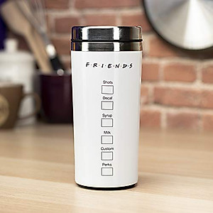 Paladone FRIENDS Central Perk Travel Mug, Insulated Stainless Steel, 450ml