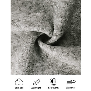 Dolcevida Fleece Jacket Women Long Sleeve Sweater Fleece Zip Up Speckled Jacket with Pockets (Light Grey Mix, M)