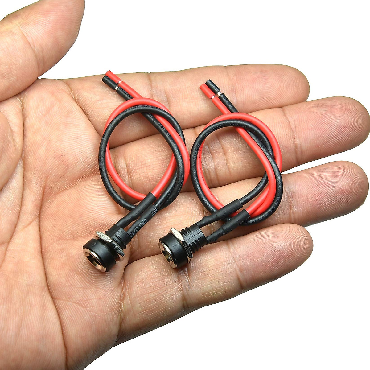 5Pcs 5.5mm x 2.1mm DC Power Supply Jack Socket Female Panel Mount Connection,dc-022B dc Jack with Wires