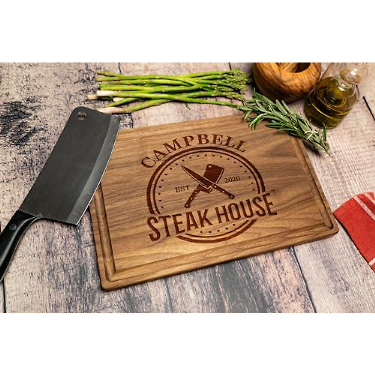 Personalized Dad Cutting Board - Custom Wood Grill Board For BBQ Masters - Unique Barbeque and Grilling Gift Idea for Fathers Day, Birthday, Anniversary, Christmas For Men, Husband, Dad, Grandpa, Him