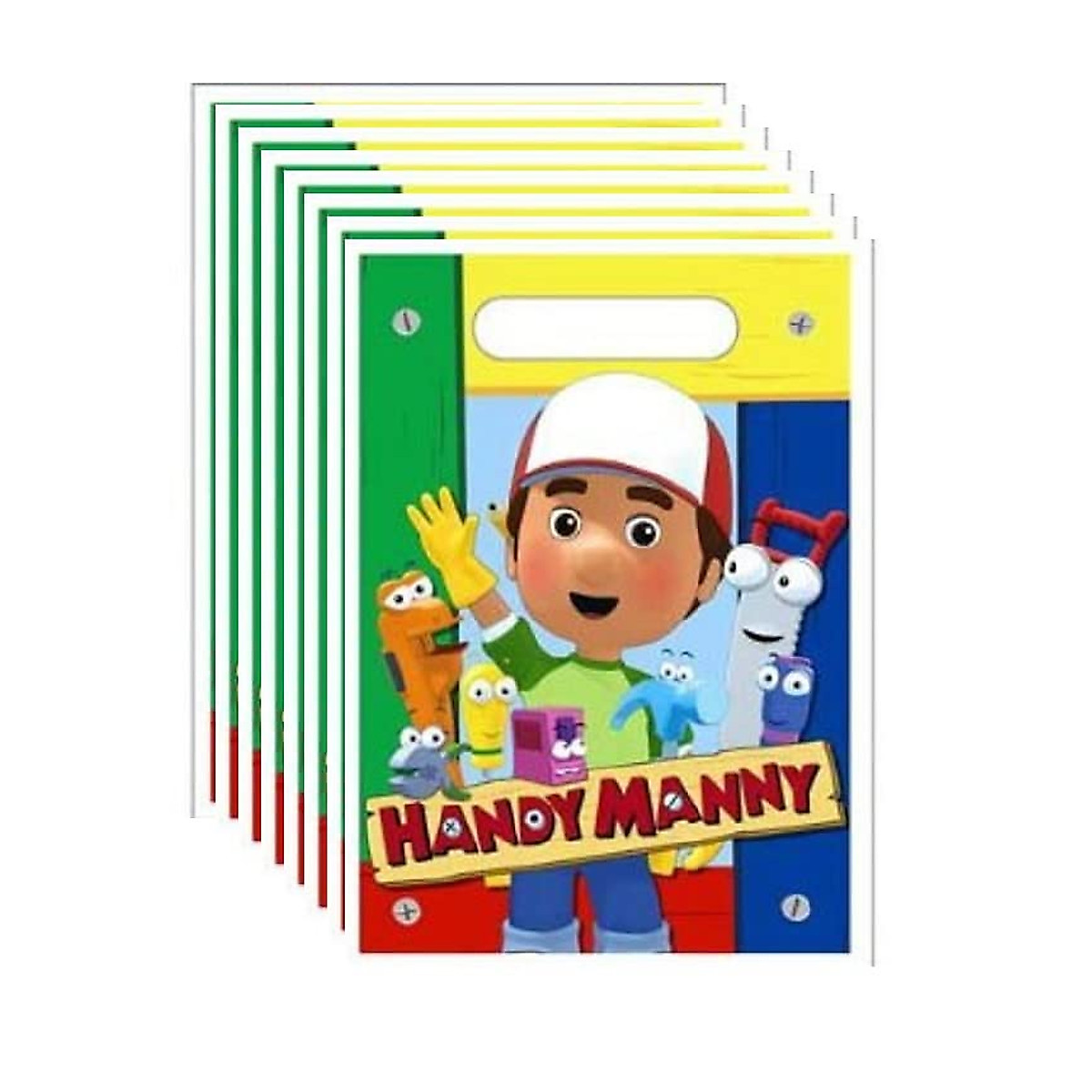 Handy Manny Birthday Party Supplies Bundle Pack includes 16 Party Invitations with Envelopes, 16 Plastic Favor Loot Bags, 16 Napkins (Bundle for 16)