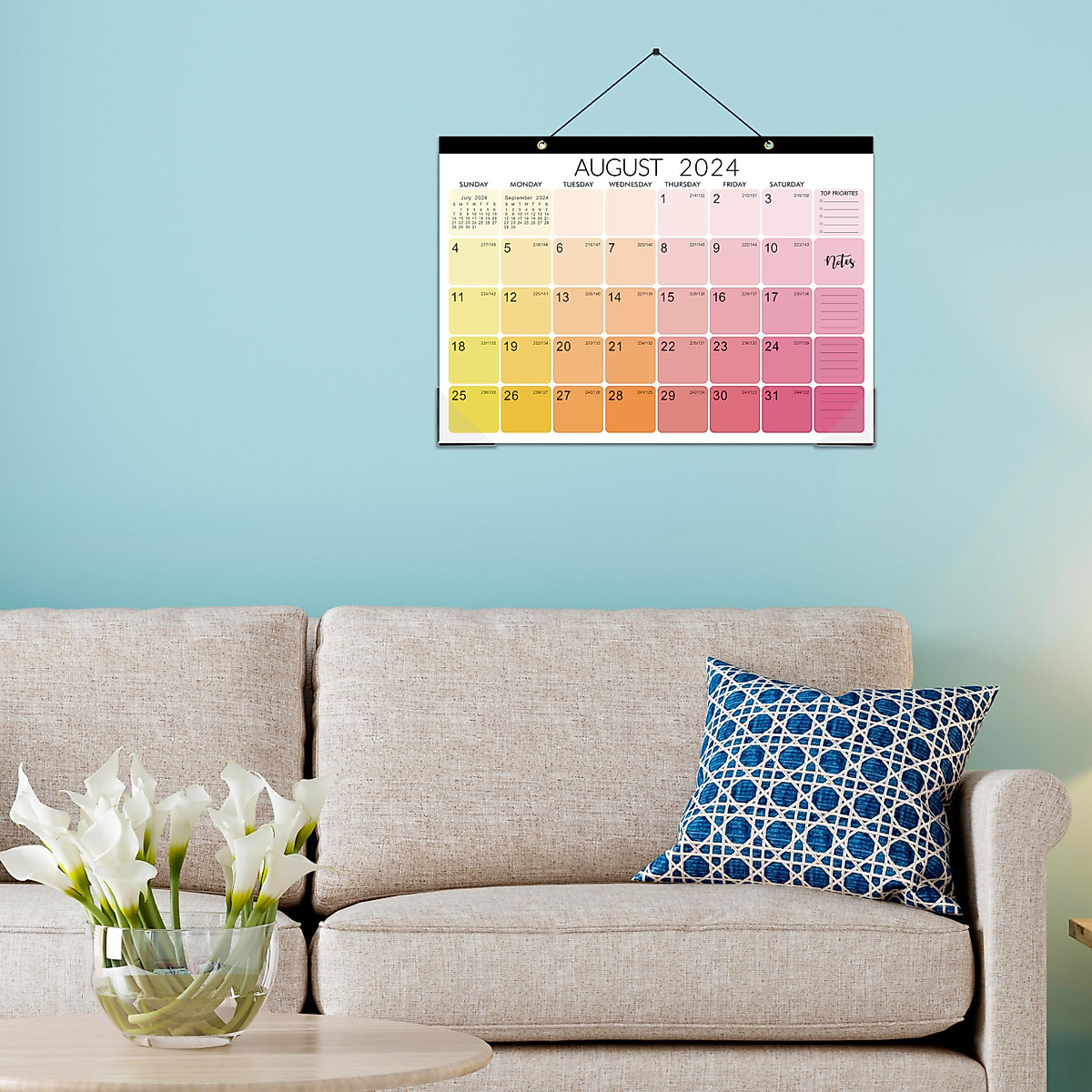 2023 Desk Calendar - Large Desk Calendar 2023, 12'' x 17'', January 2023 - December 2023, Cut-line for Tearing Off, 2 Corner Protectors & Hanging Holes, Perfect Desk/Wall Calendar for You