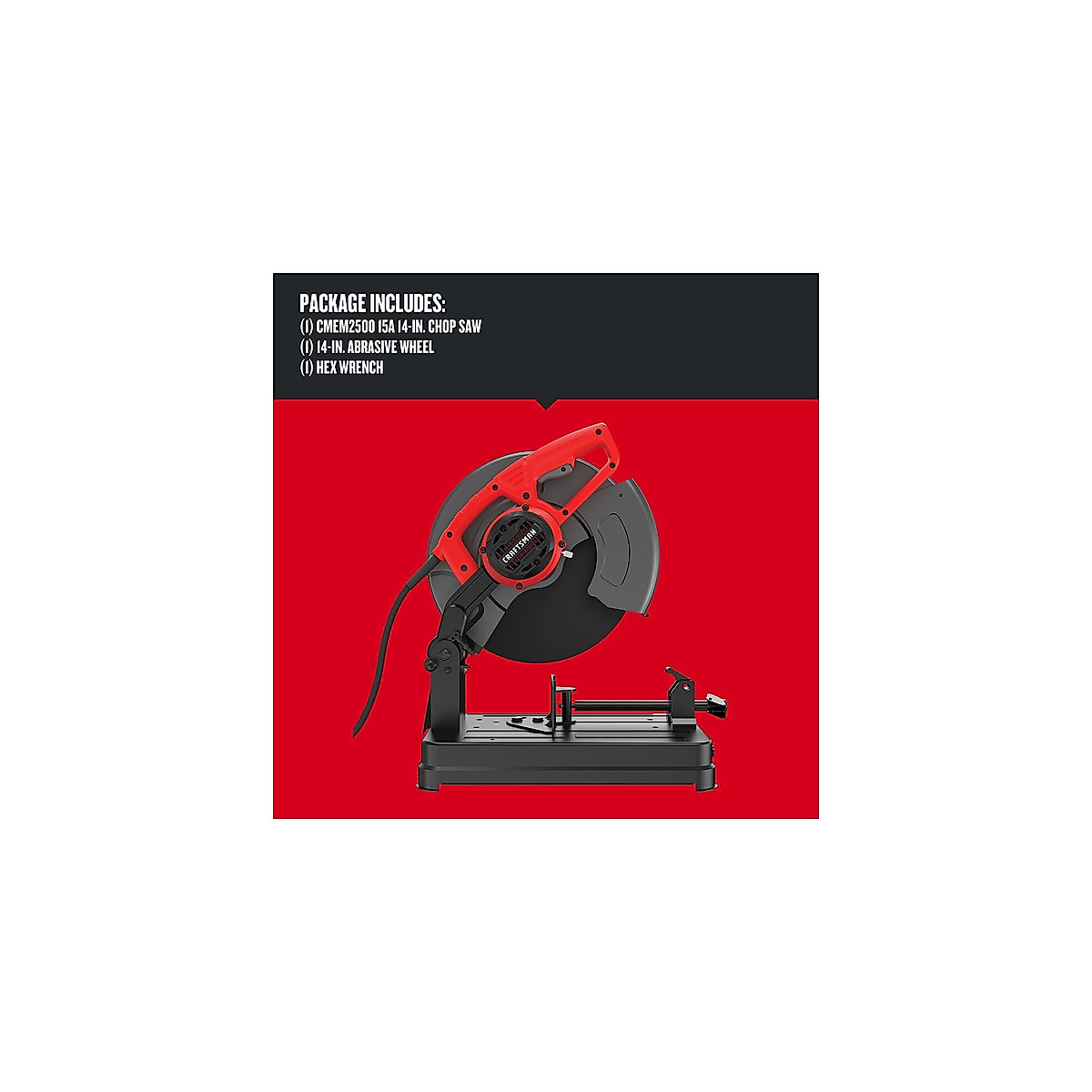 CRAFTSMAN Chop Saw, 14 inch, 15 Amp, Corded (CMEM2500)